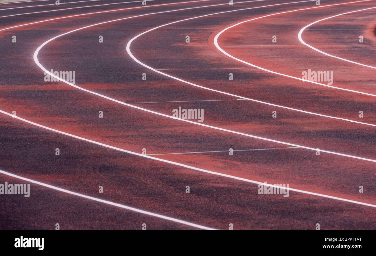 Running track for athletics and competition in prepare maintenance ...
