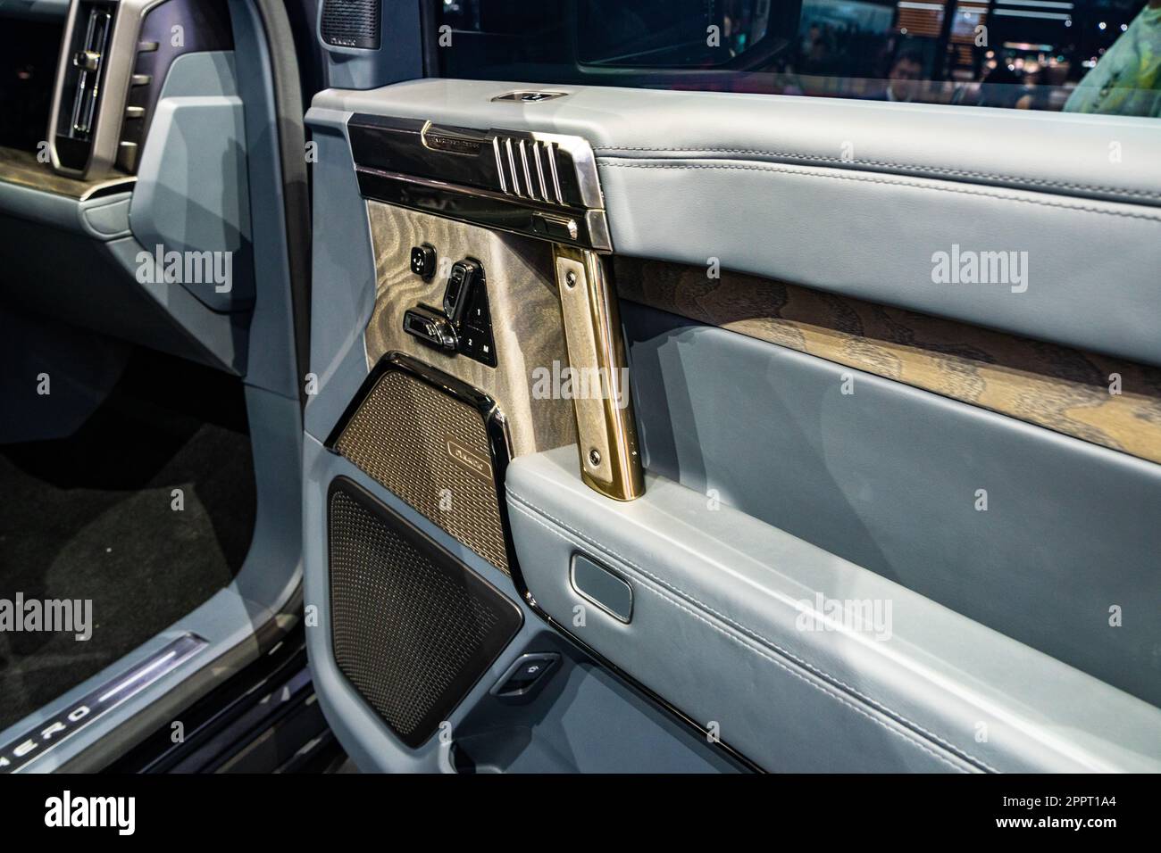 Mengshi M-Hero 917 electric SUV from Dongfeng on display at the 2023 Shanghai Auto Show Stock ...