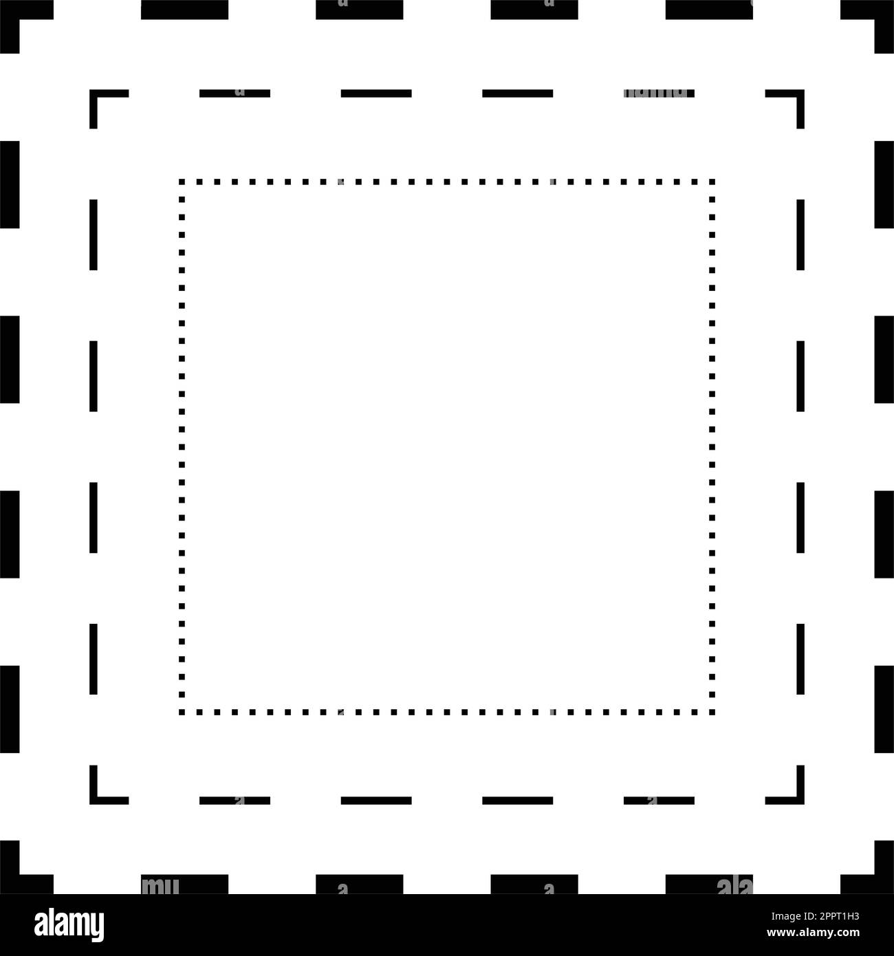 Tracing square shape lines element for preschool, kindergarten and ...