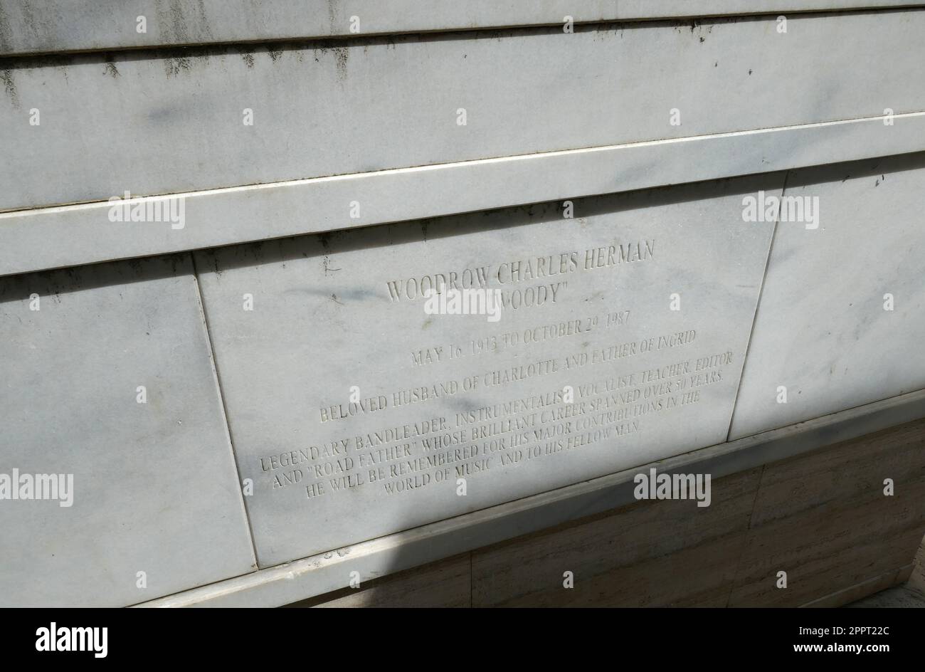 Los Angeles, California, USA 20th April 2023 Jazz Musician Woody Herman Grave at Hollywood ...