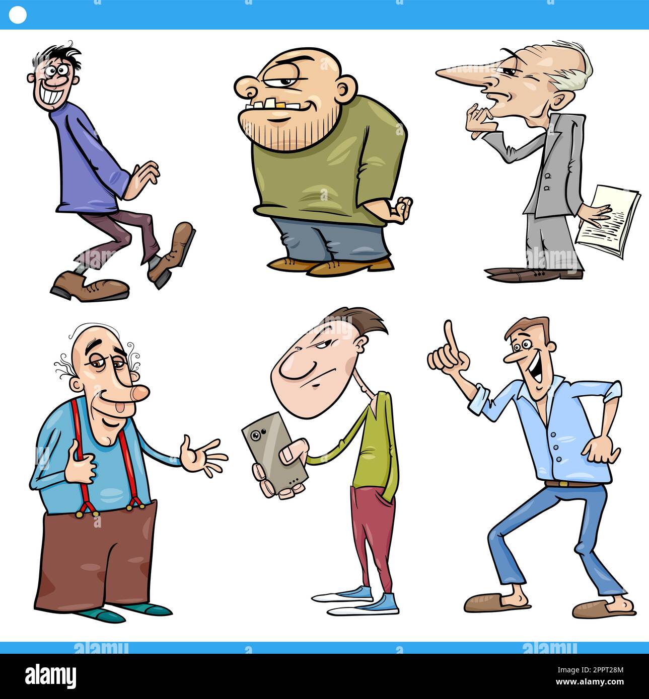 men characters set cartoon illustration Stock Vector Image & Art - Alamy