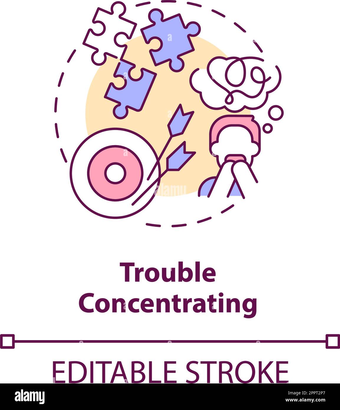 Trouble focusing Stock Vector Images - Alamy