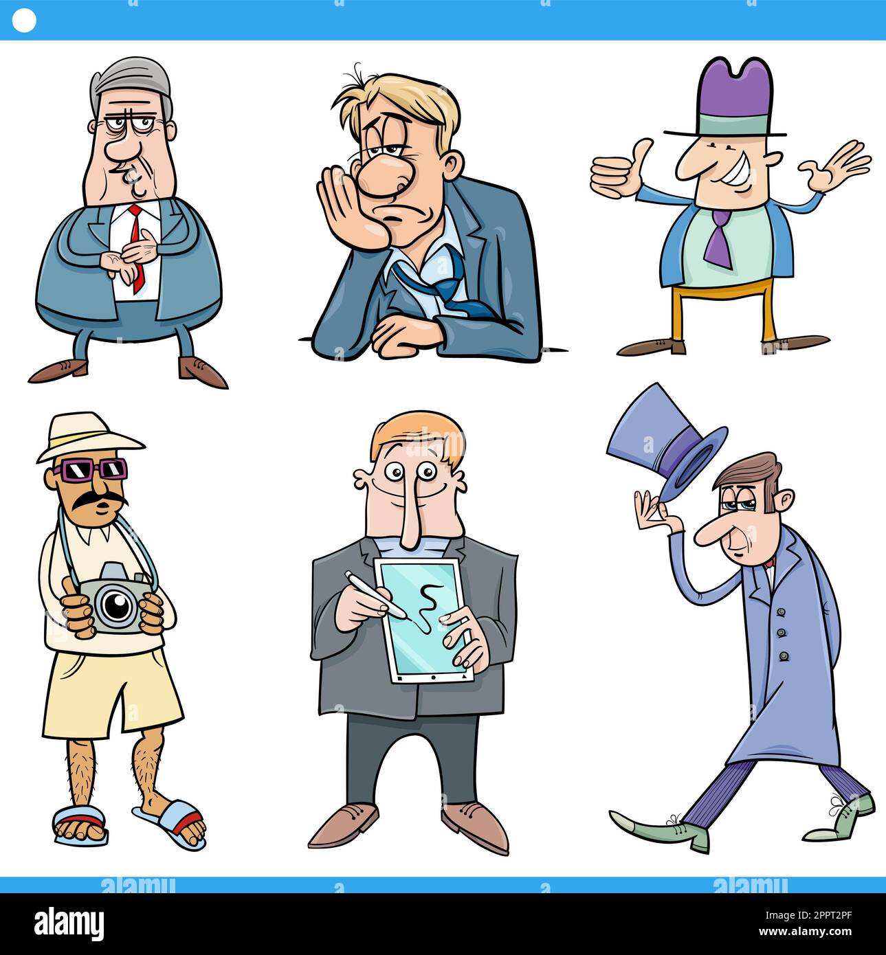 cartoon funny men comic characters set Stock Vector Image & Art - Alamy