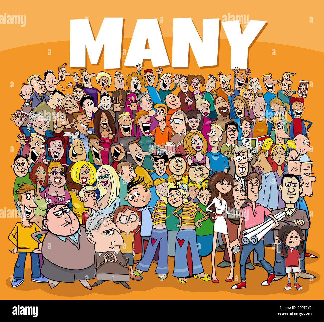 many cartoon people comic characters group Stock Vector Image & Art - Alamy