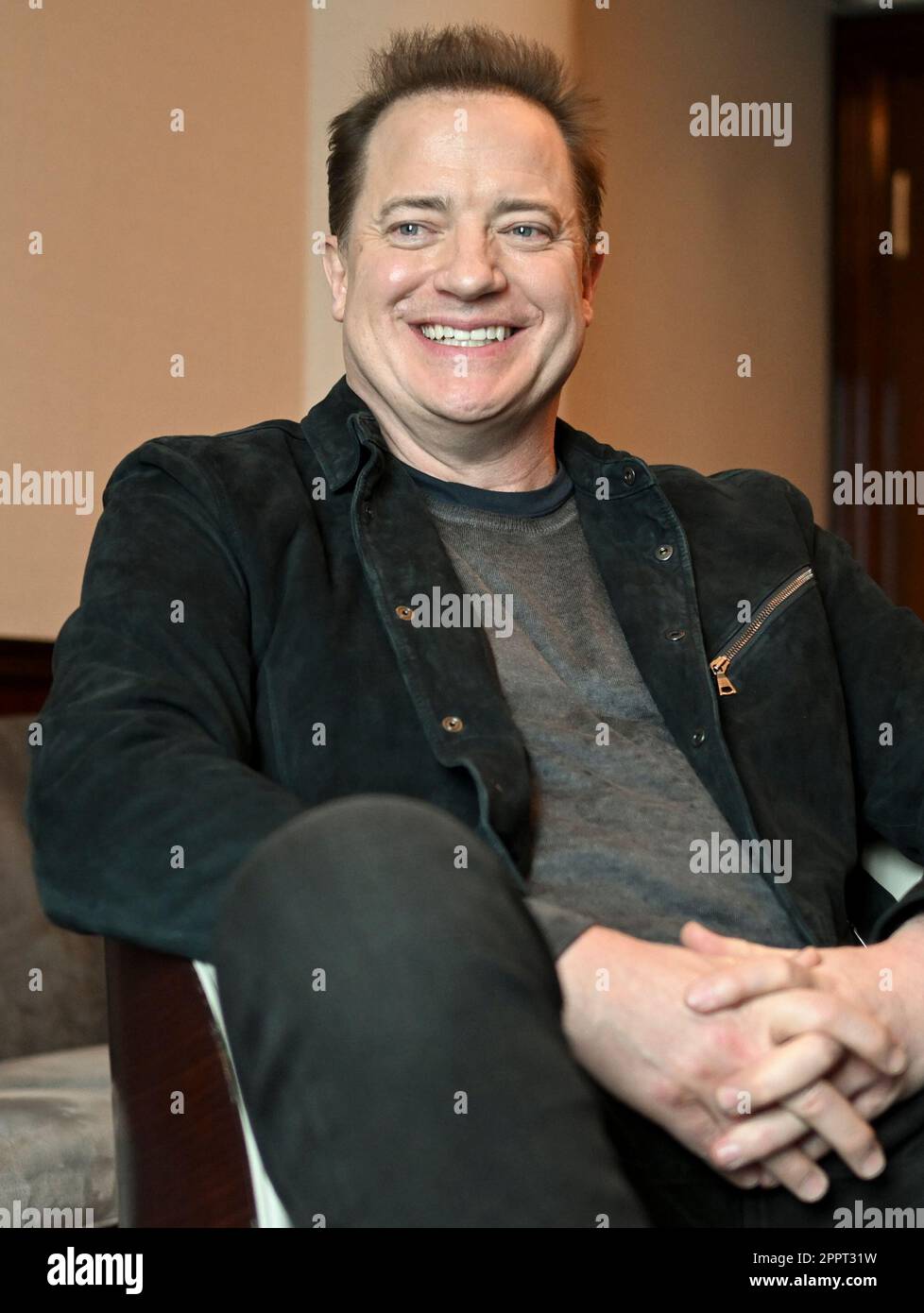 Berlin, Germany. 24th Apr, 2023. The US-American-Canadian actor Brendan ...