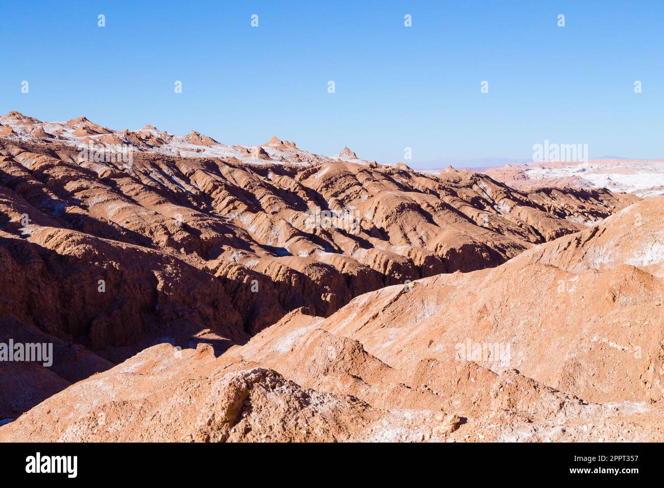 Valley of the Moon landscape, Chile. Chilean panorama. Valle de la Luna ...