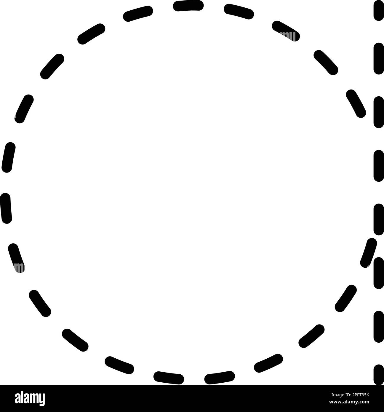 Tracing Alphabet lowercase small letter a prewriting dotted line element for kindergarten ...