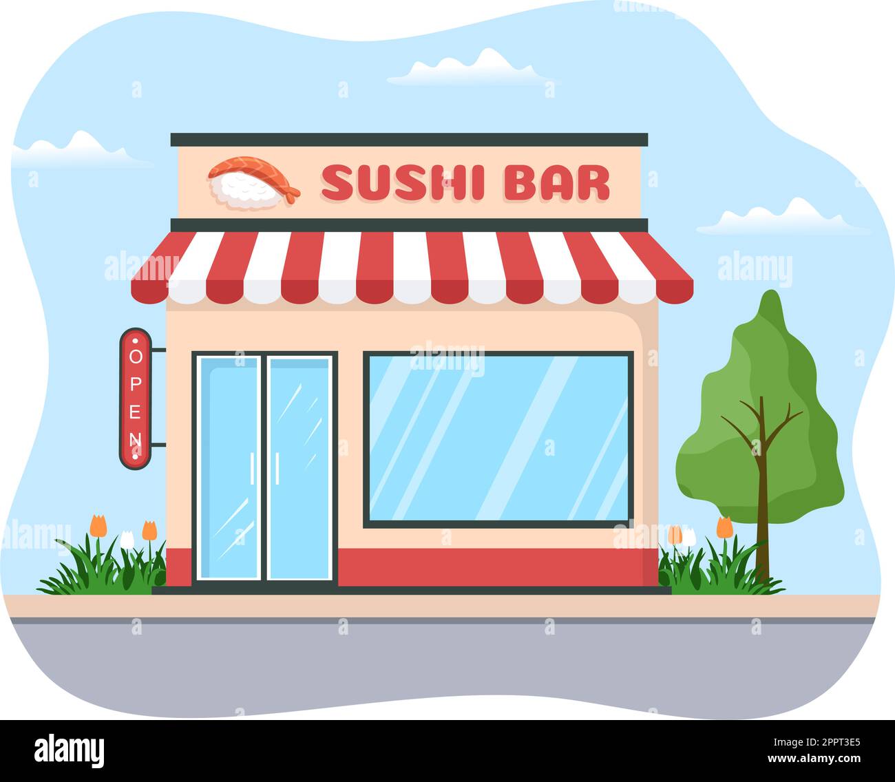 Sushi Bar Japan Asian Food or Restaurant of Sashimi and Rolls for ...