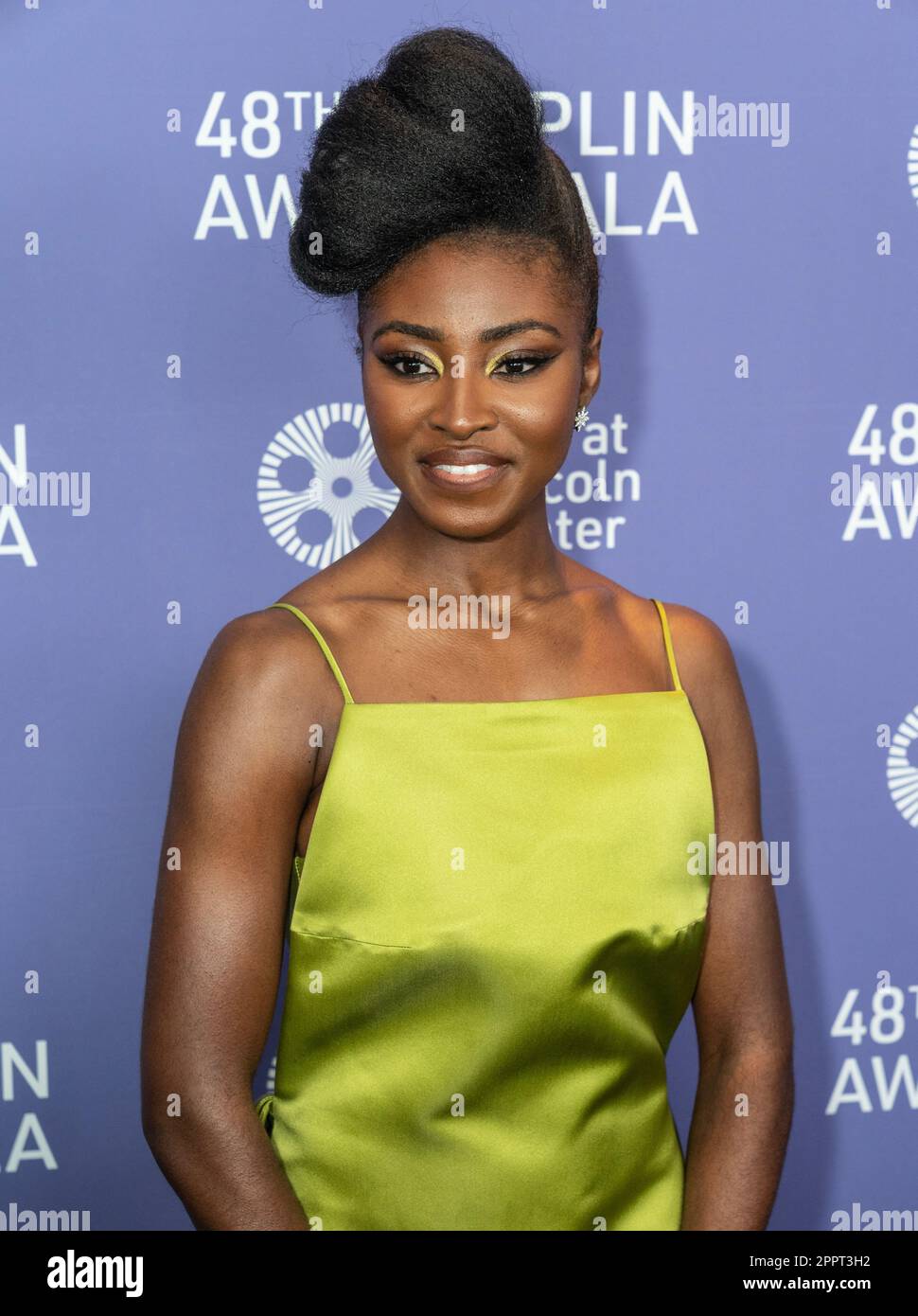 Jayme Lawson wearing dress by Prada attends the 48th Chaplin Award Gala ...
