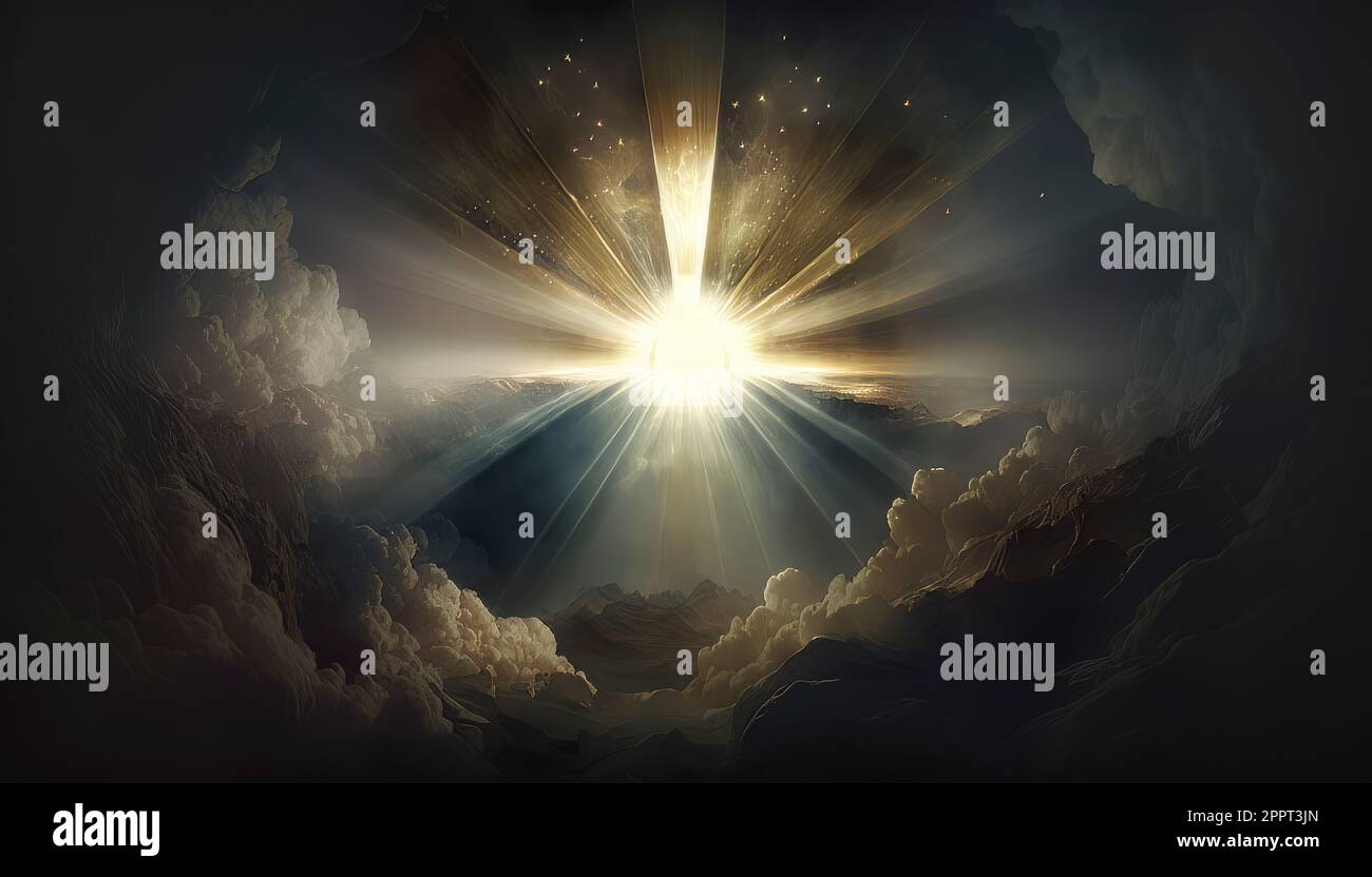 Genesis. In the beginning, God created the heavens and the earth Stock ...