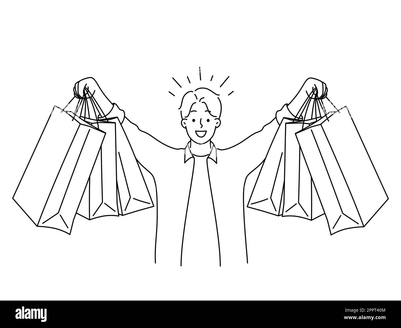 Adult man customer shopping Black and White Stock Photos & Images - Alamy