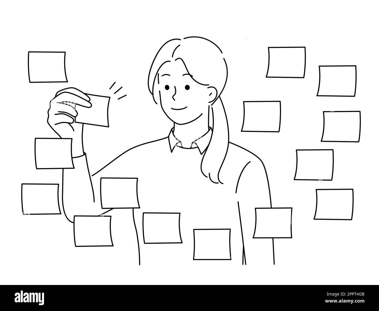 Business girl thinking Black and White Stock Photos & Images - Alamy