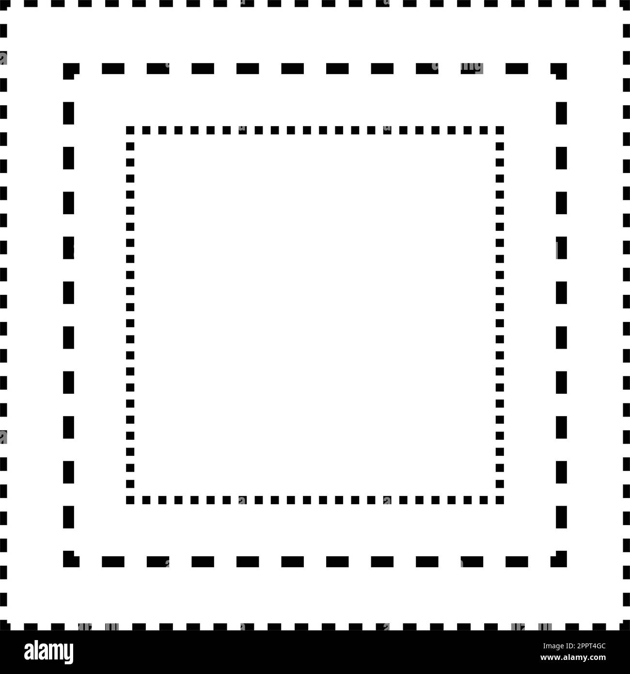 Tracing square shape lines element for preschool, kindergarten and ...