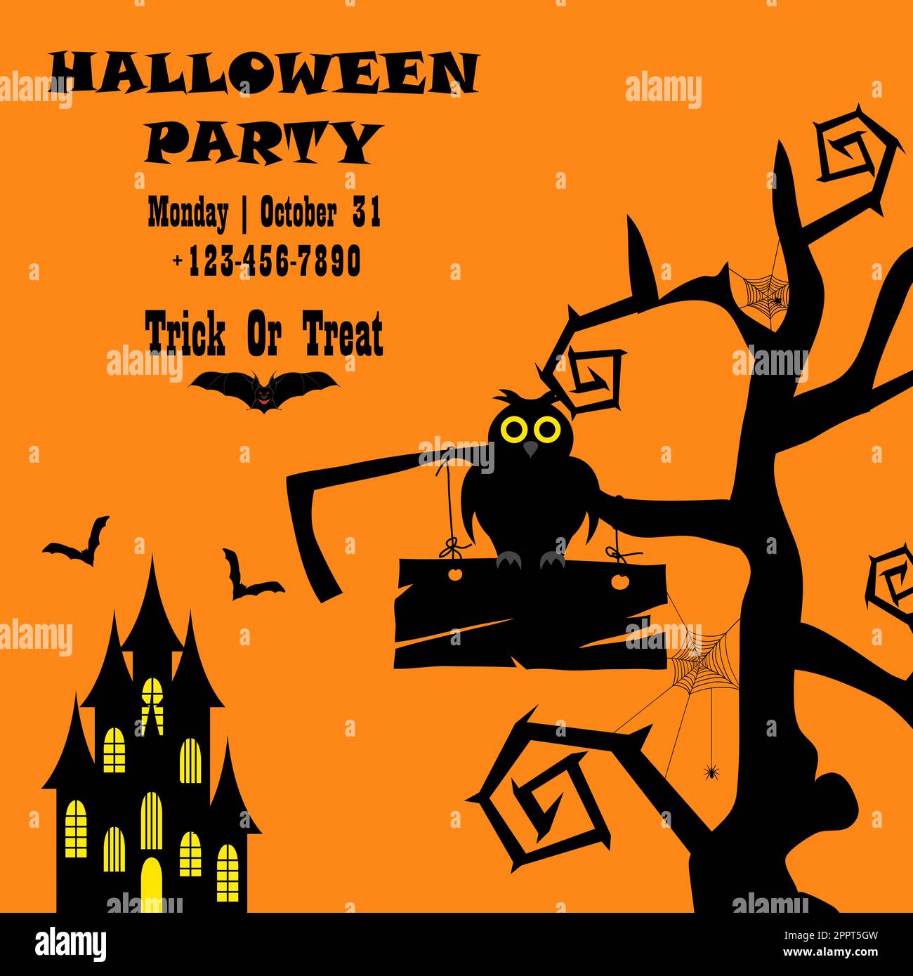 Halloween Greeting Card Stock Vector Image & Art - Alamy