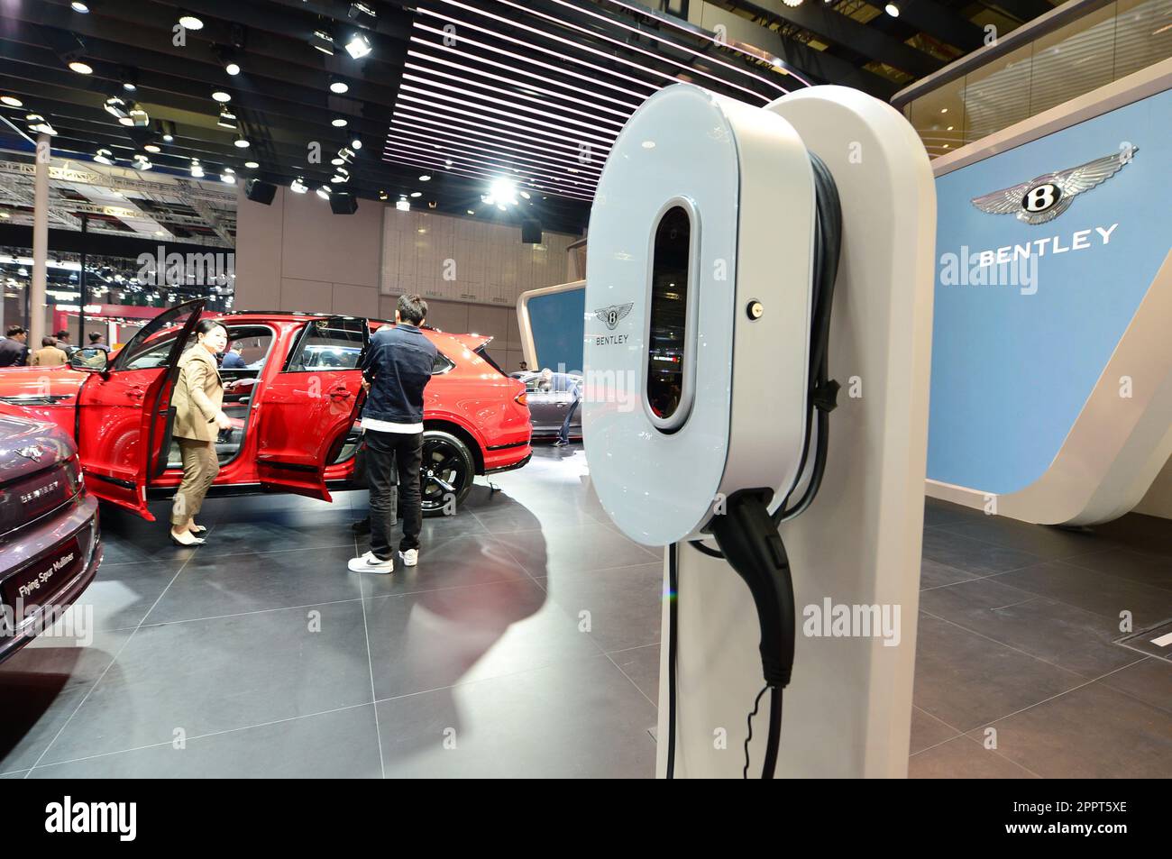 SHANGHAI, CHINA - APRIL 21, 2023 - A new car is displayed at the ...