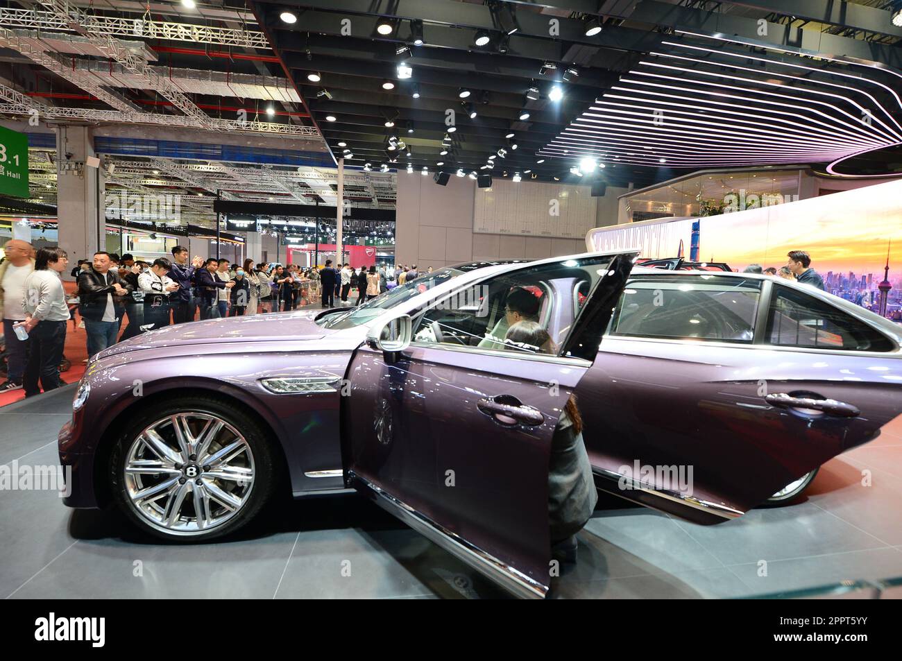 SHANGHAI, CHINA - APRIL 21, 2023 - A new car is displayed at the ...