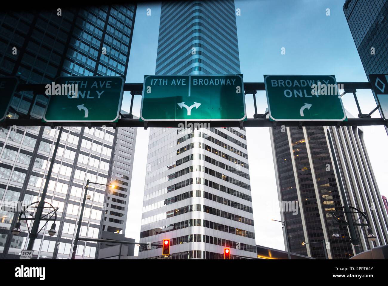 Denver, Colorado, Untied States - 4.23.2023: Downtown Denver buildings ...