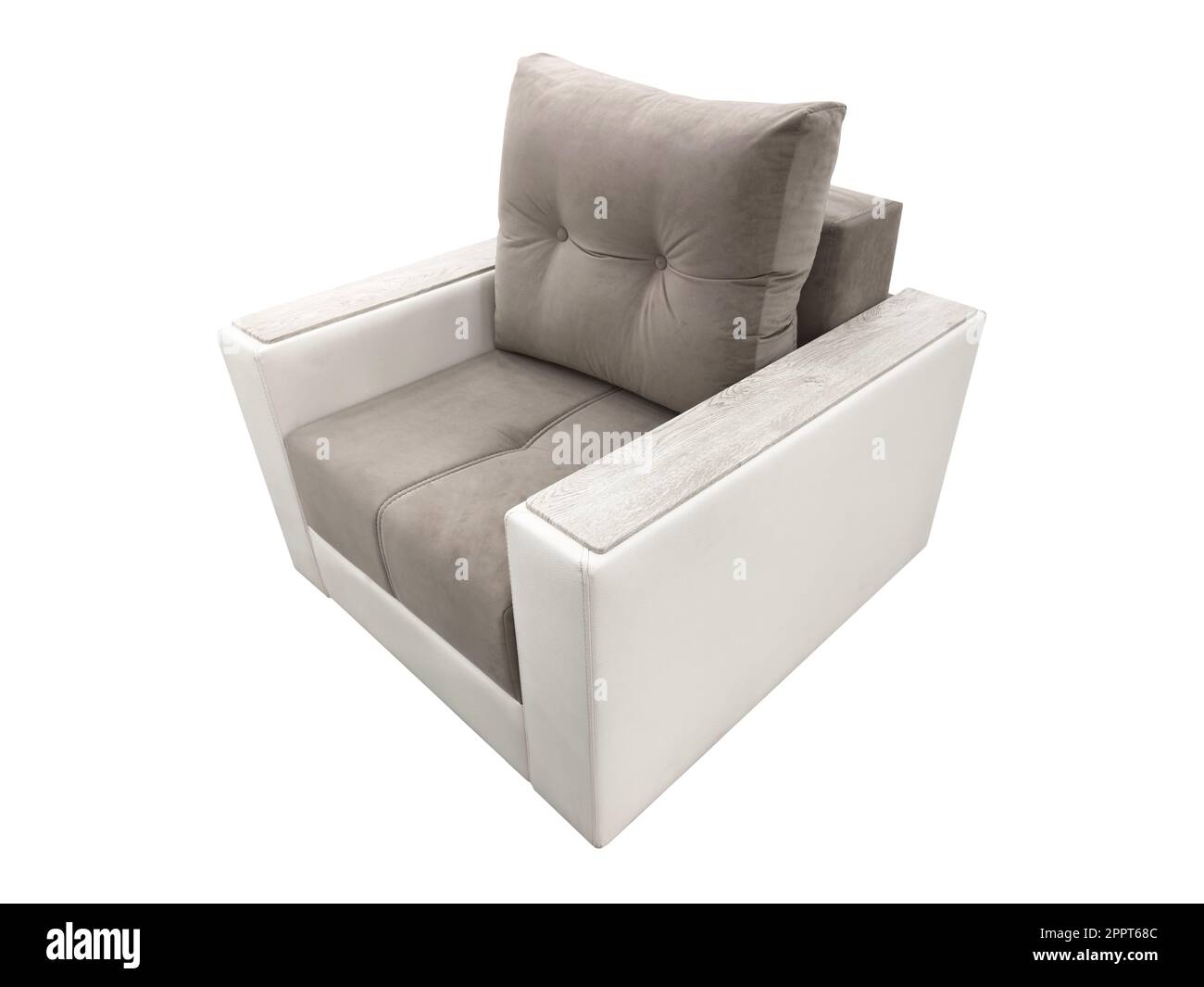 Front view of armchair isolated on white background. Modern furniture ...