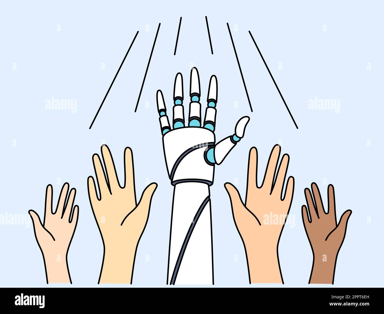 Robot arm on smart Stock Vector Images - Alamy