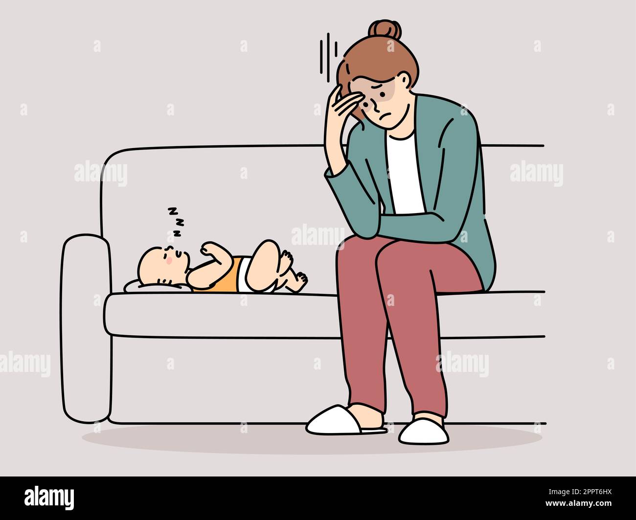 Mom struggle with kid Stock Vector Images - Alamy