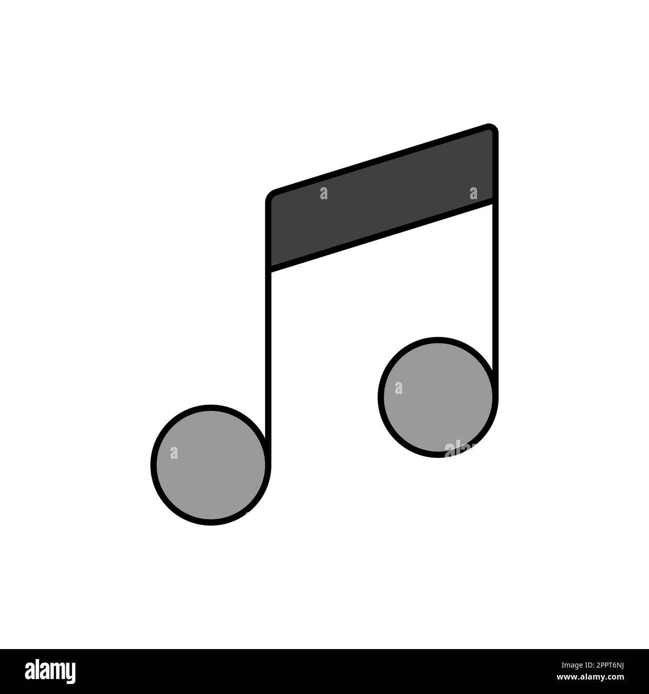 Music note flat vector greyscale icon Stock Vector Image & Art - Alamy