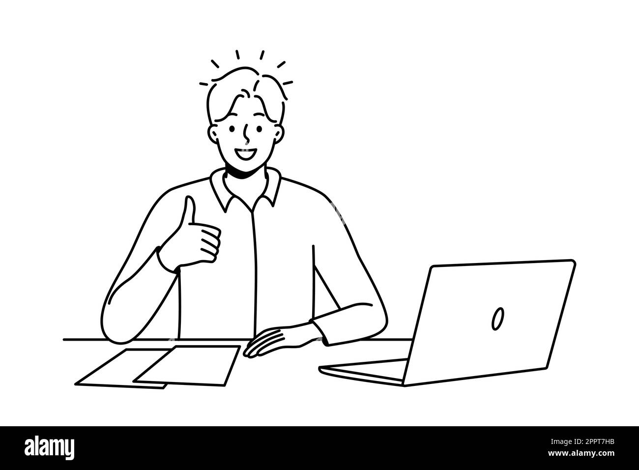 Office personnel management staff Black and White Stock Photos & Images ...