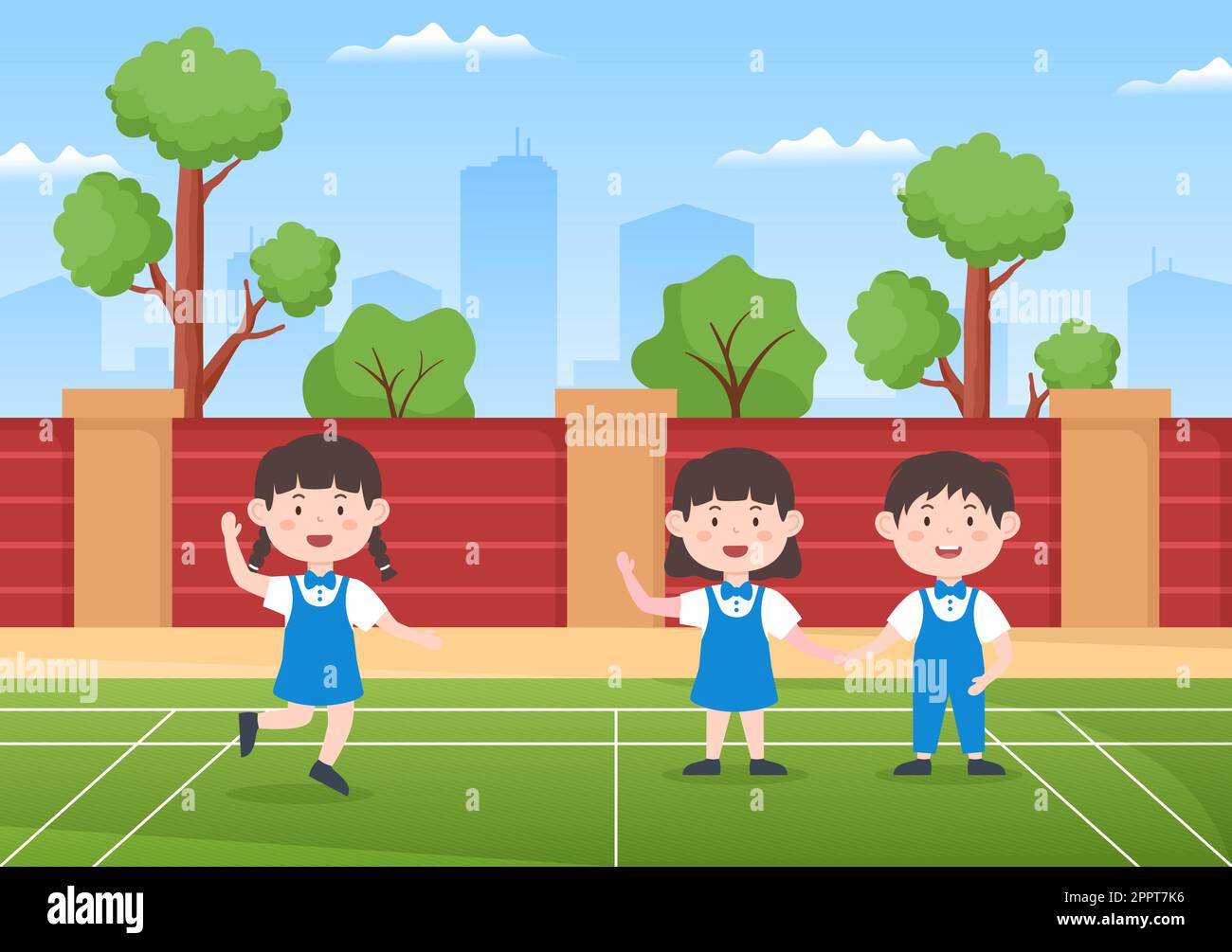 Students Leave School Building After Class or Program and Back to Home ...