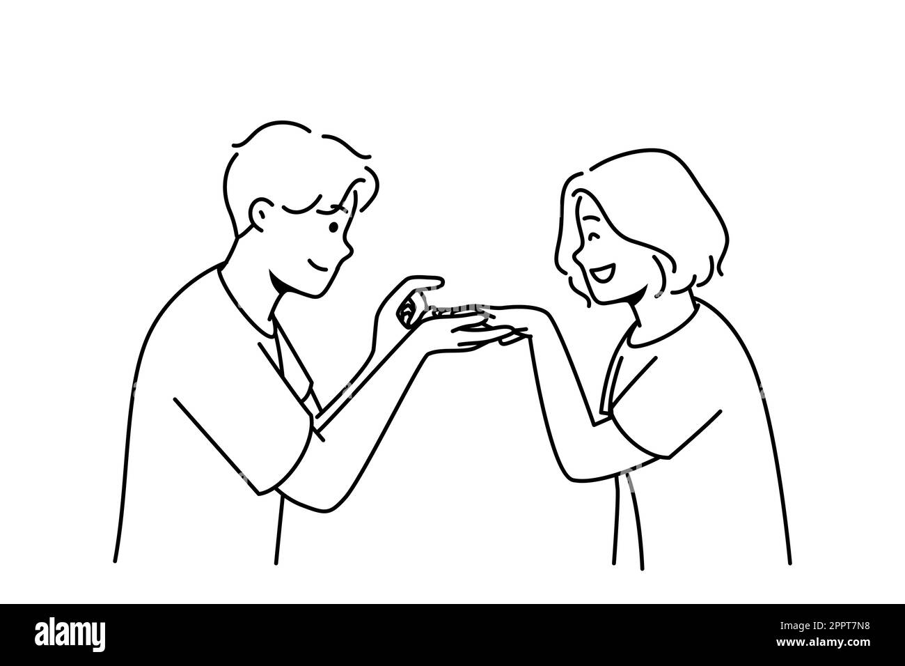 Happy woman love present Black and White Stock Photos & Images - Alamy