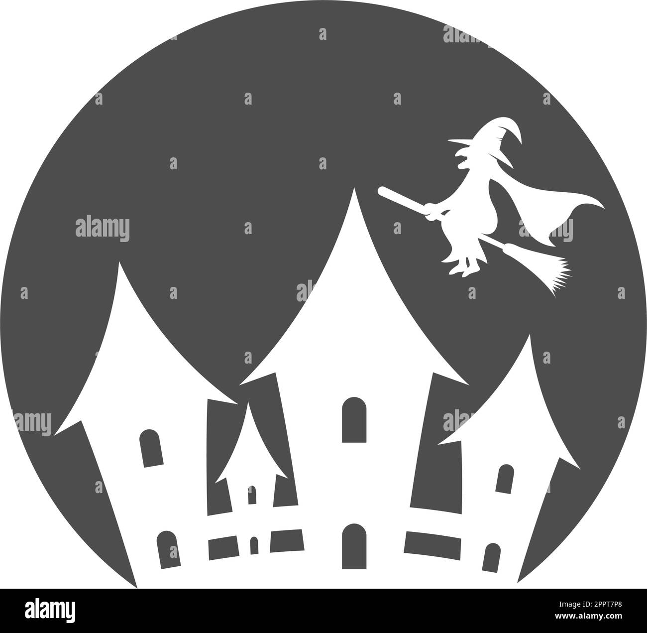 Witch, witch hat logo icon design Stock Vector Image & Art - Alamy