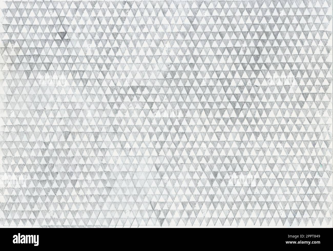 wallpaper hand drawn on watercolor paper with a gray pencil, triangles ...