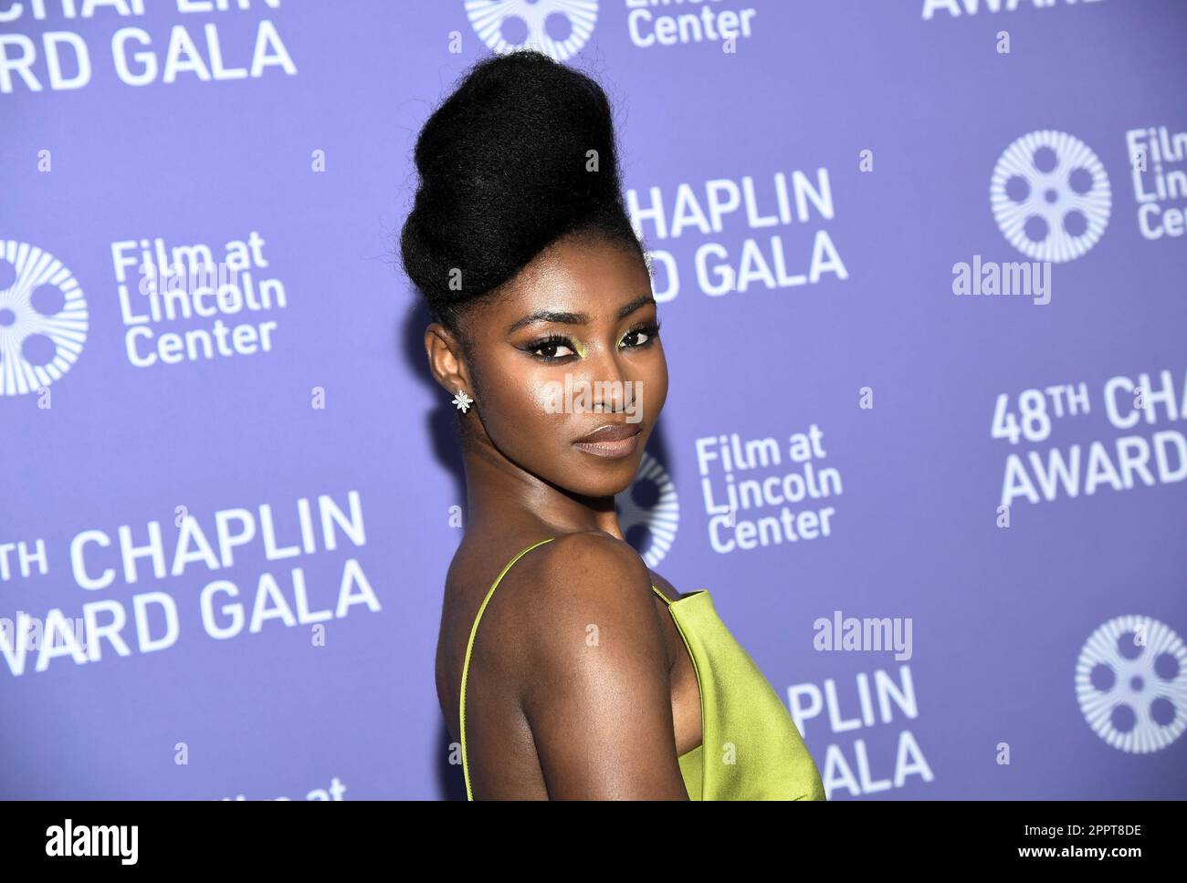 Jayme Lawson attends the 48th Chaplin Award gala at Alice Tully Hall on ...