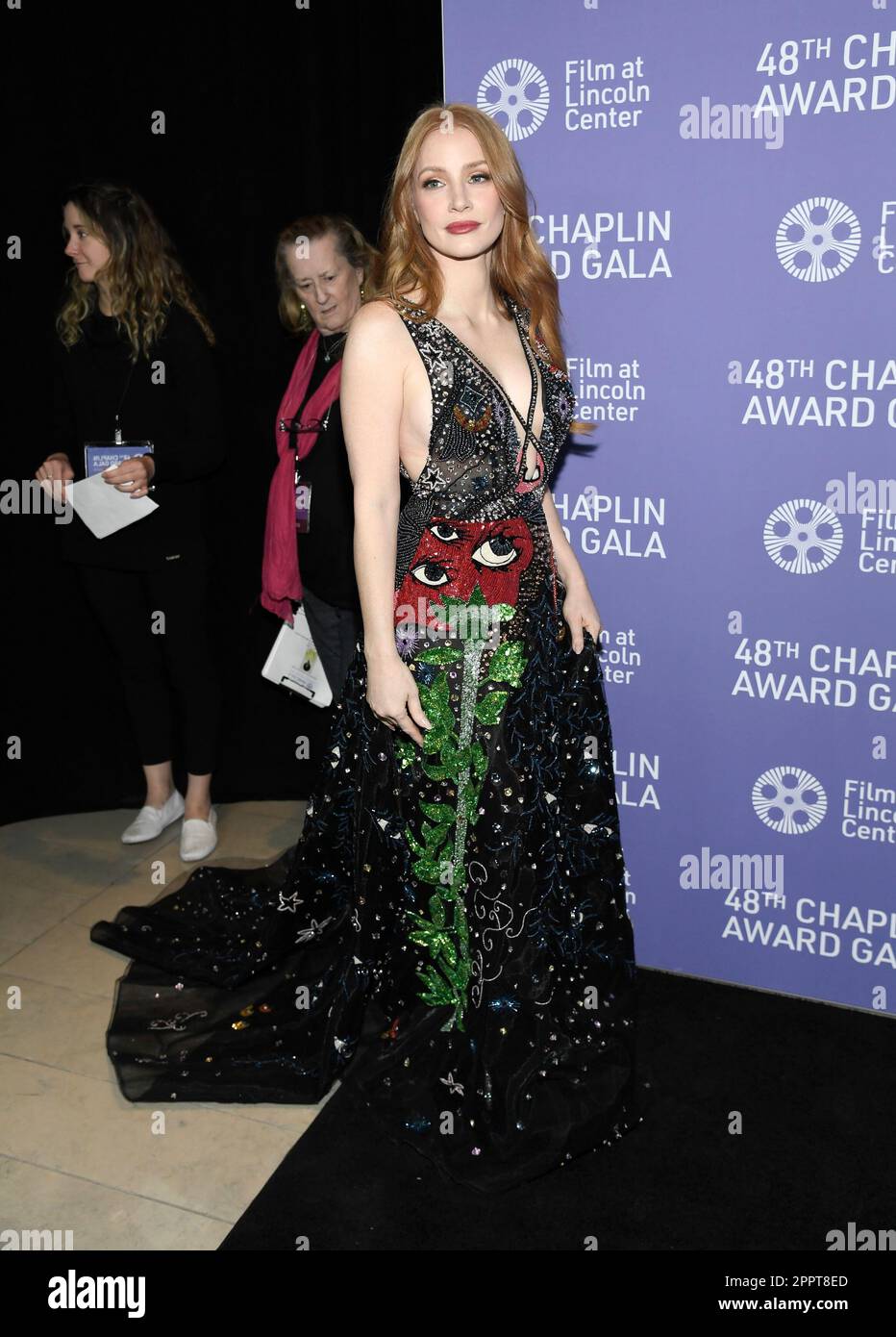 Jessica Chastain attends the 48th Chaplin Award gala at Alice Tully ...