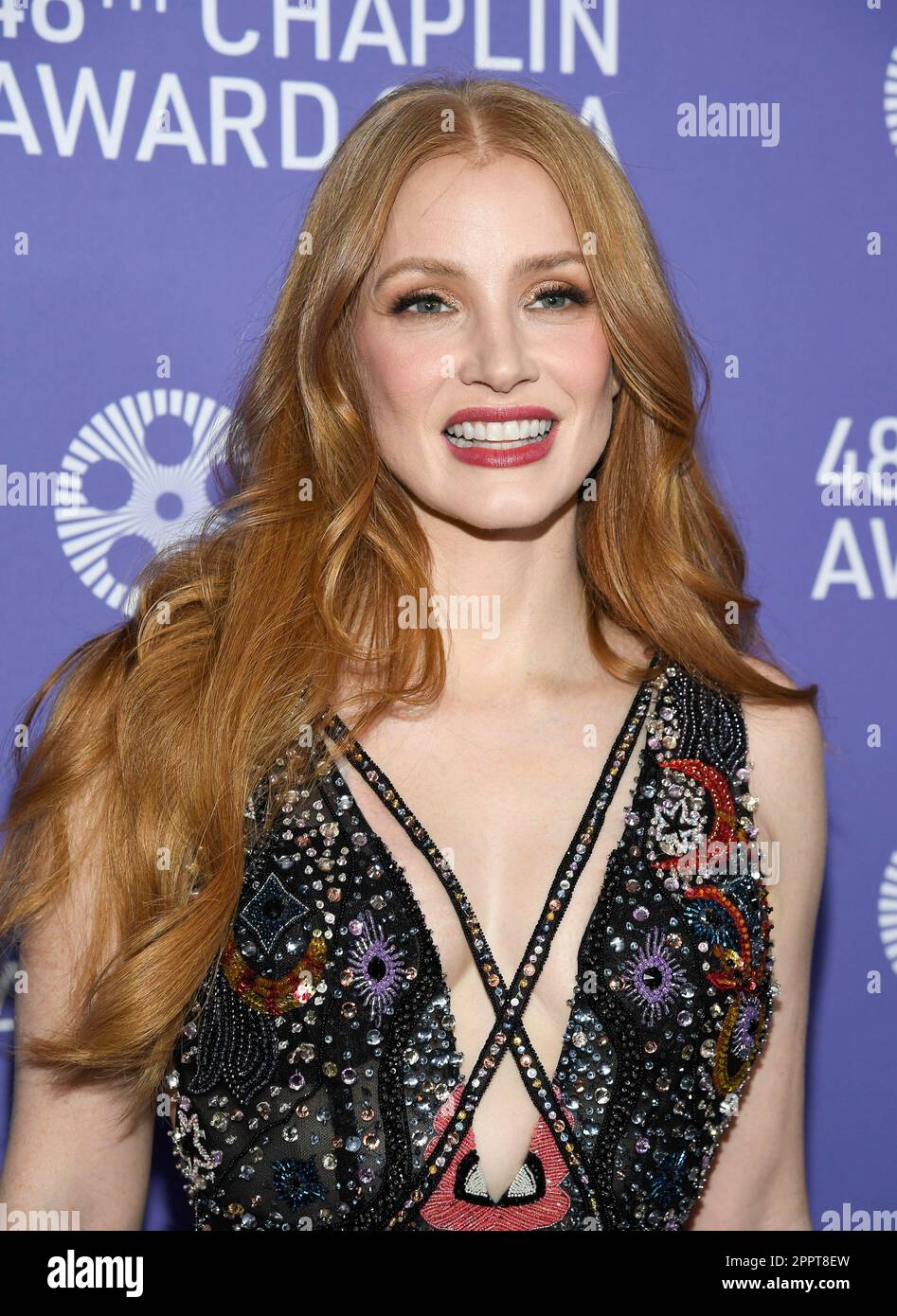 Jessica Chastain attends the 48th Chaplin Award gala at Alice Tully ...