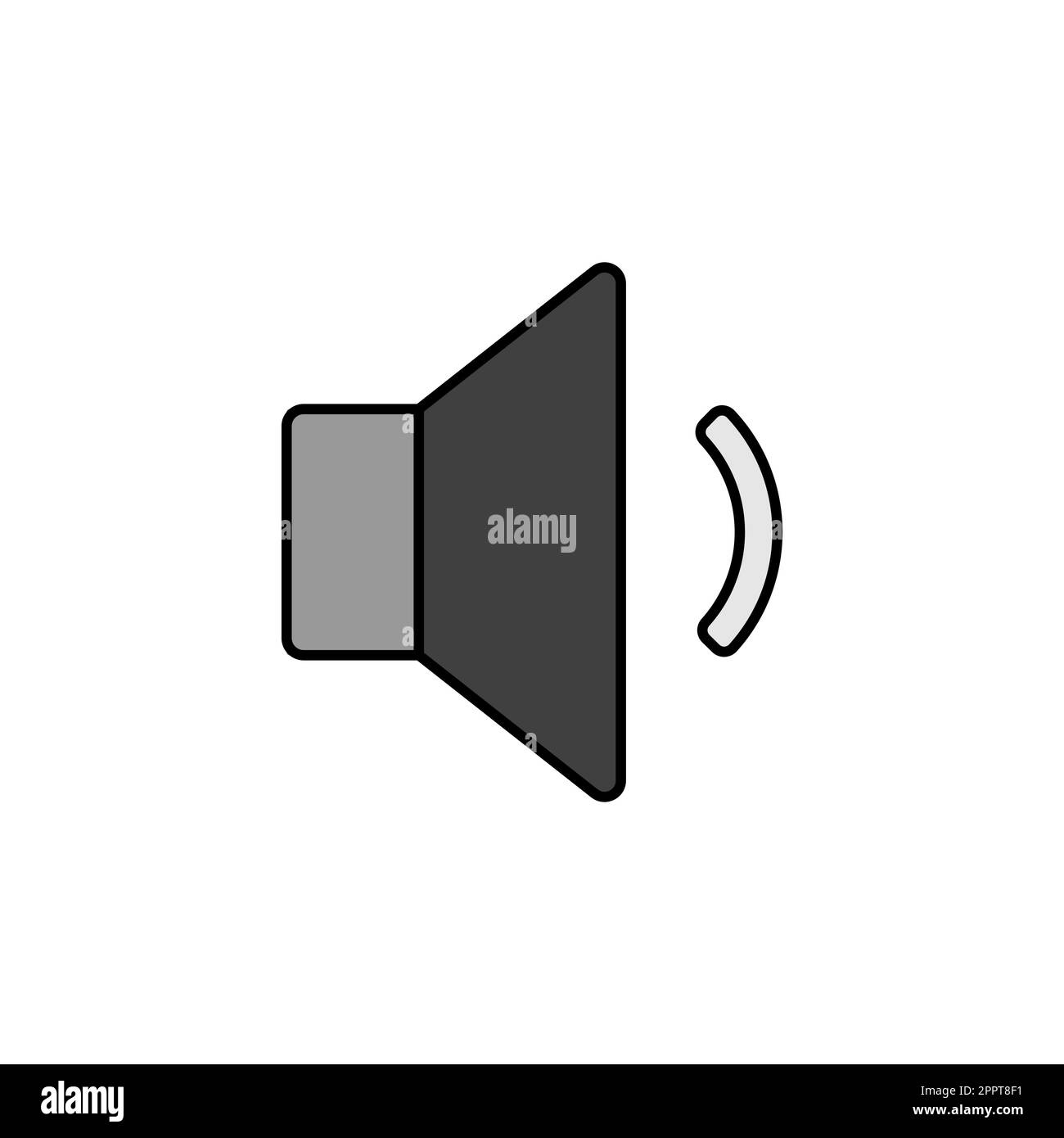 Minimum volume sound music vector greyscale icon Stock Vector Image ...