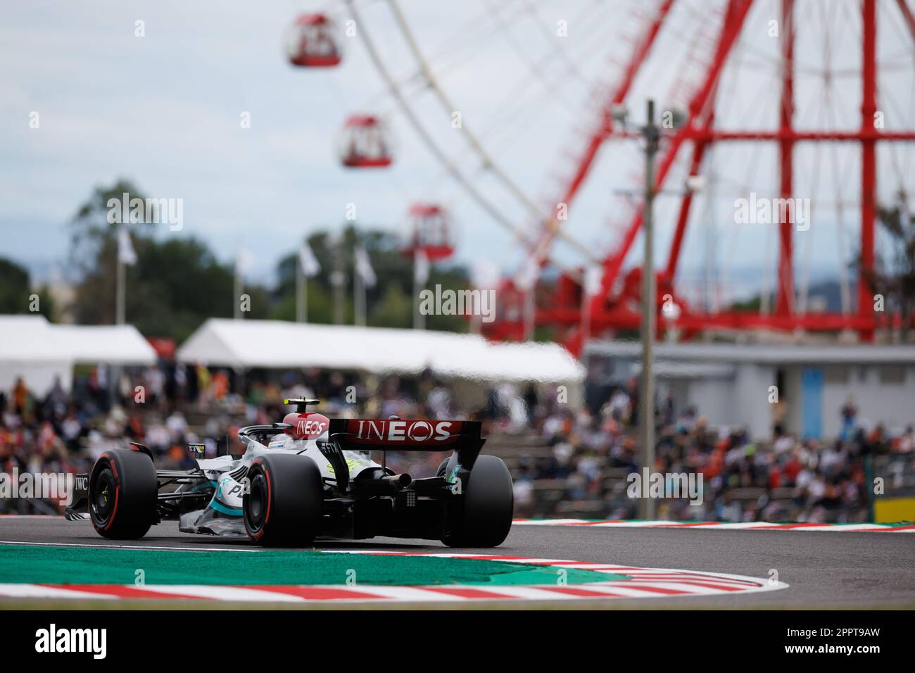 SUZUKA, JAPAN, Suzuka Circuit, 8. October: Lewis Hamilton (GBR) of team Mercedes during FP3 ...