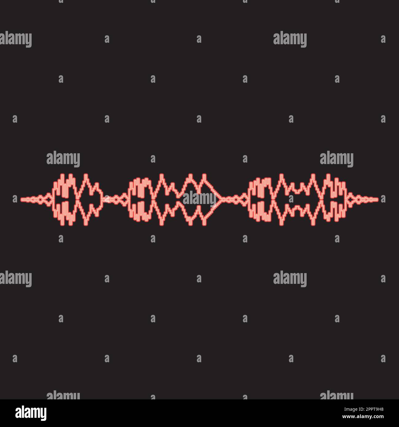 Neon soundtrack pulse music player audio wave equalizer element ...