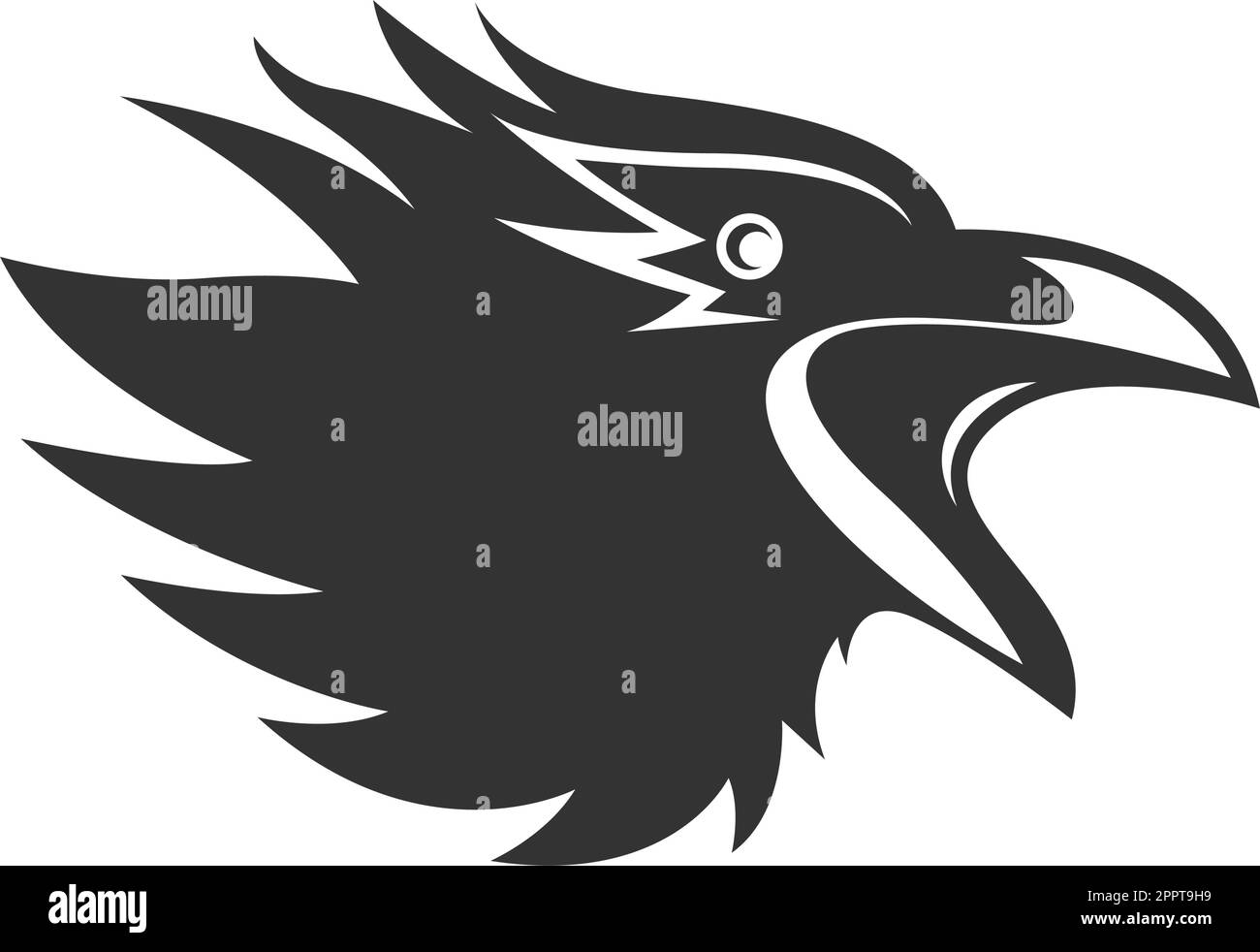 Raven logo icon design illustration Stock Vector Image & Art - Alamy