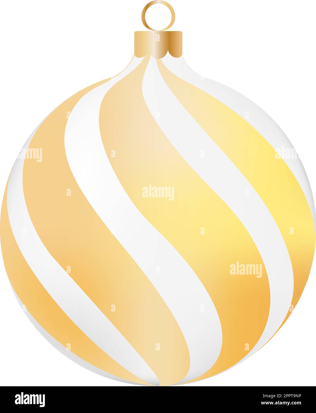 Christmas tree decoration golden ball Stock Vector Images - Alamy