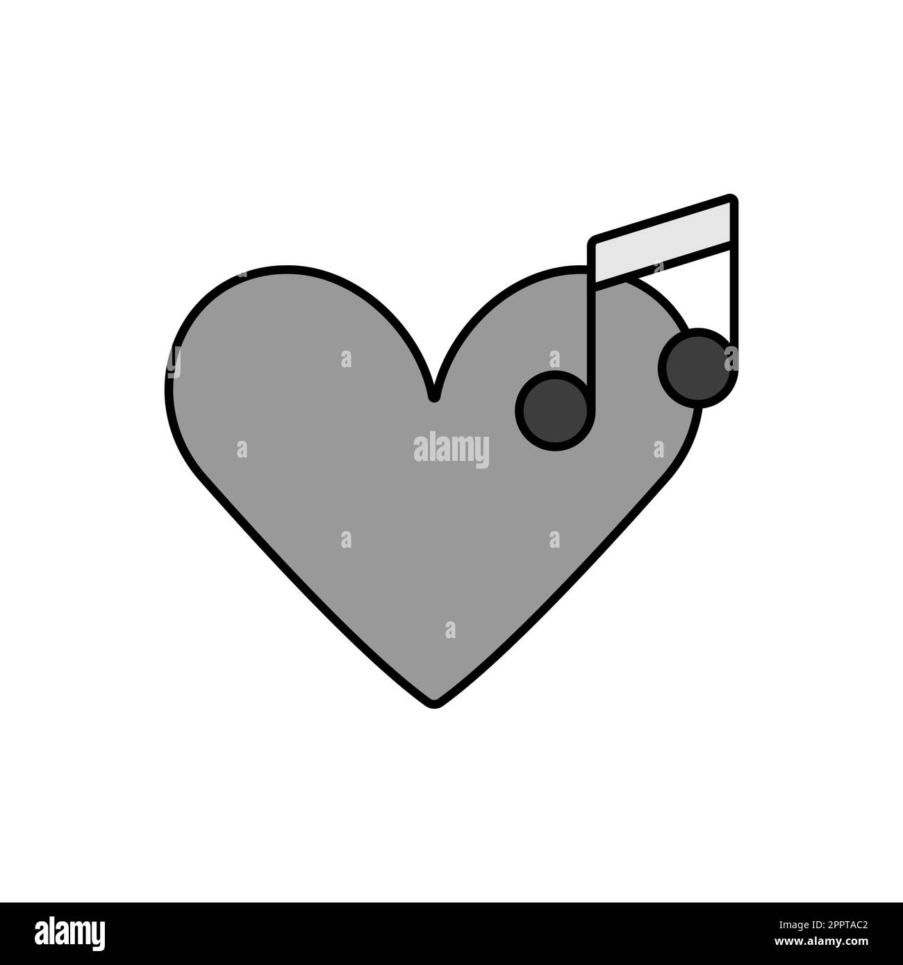 Like music vector greyscale icon. Musical note sign Stock Vector Image ...
