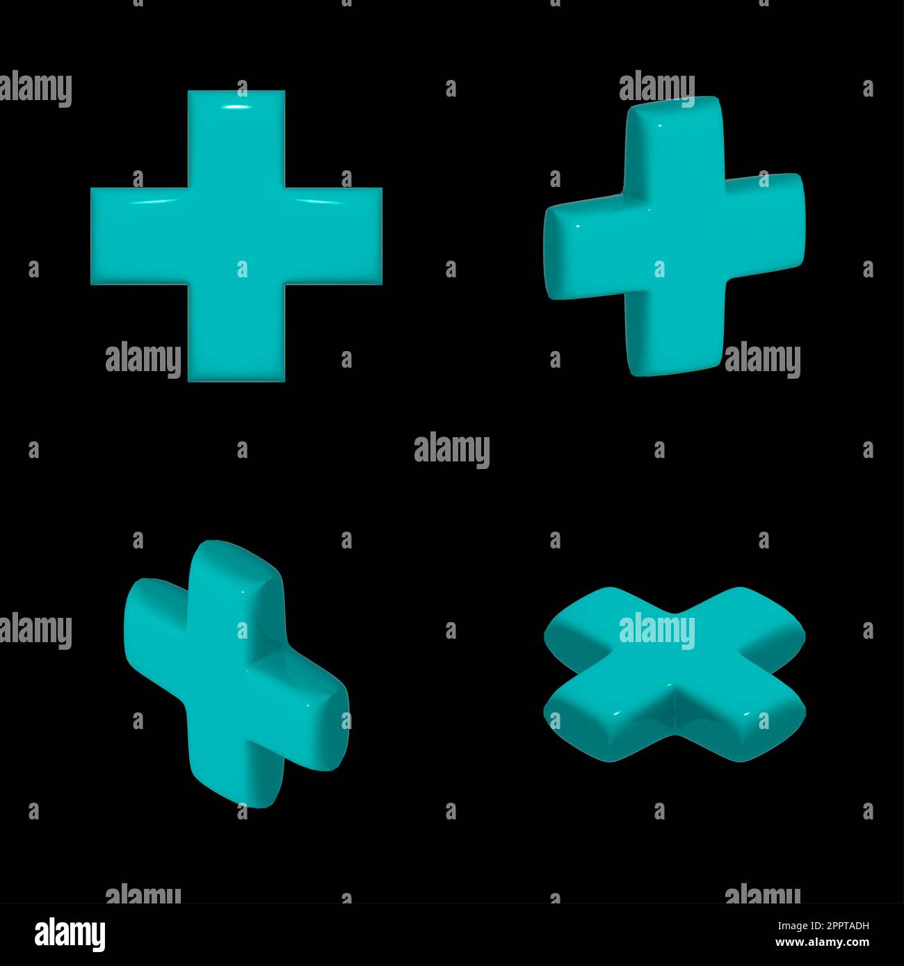 fancy trendy 3d deco geometric object isolated in black background ...