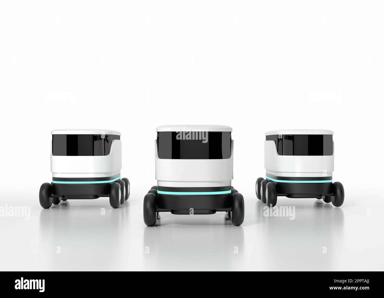 3d rendered AI delivery robot Stock Photo - Alamy