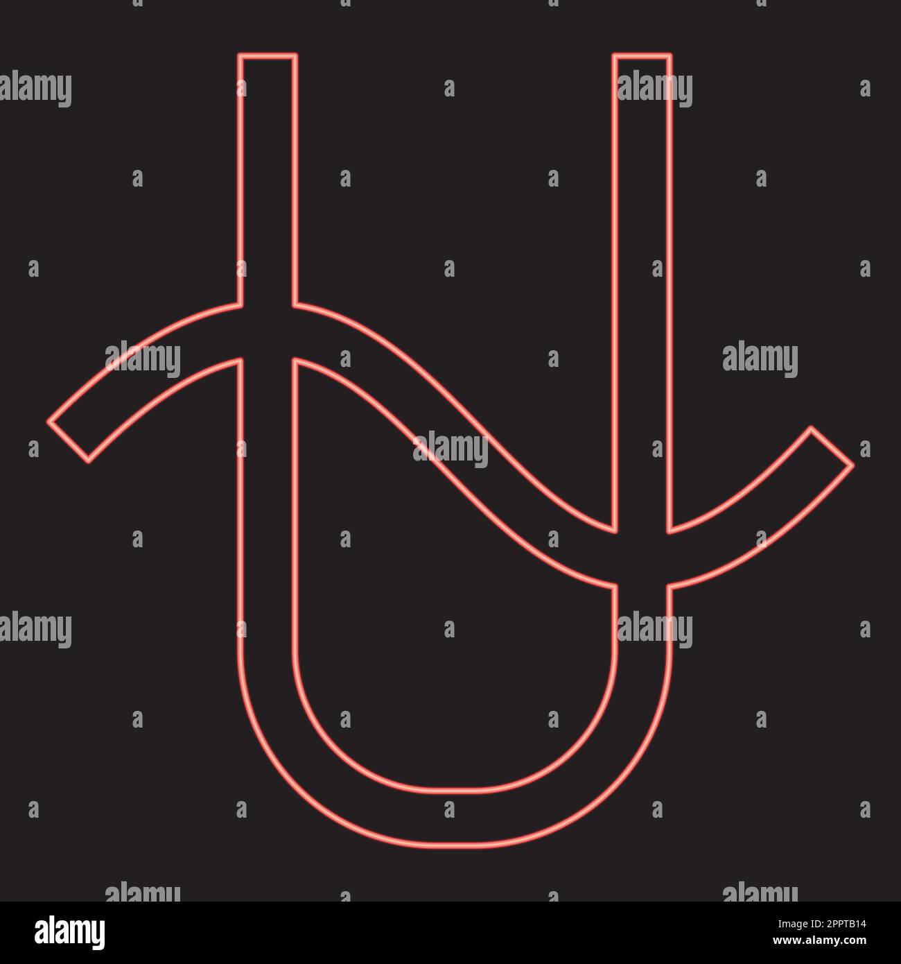 Neon ophiucus symbol zodiac red color vector illustration image flat ...