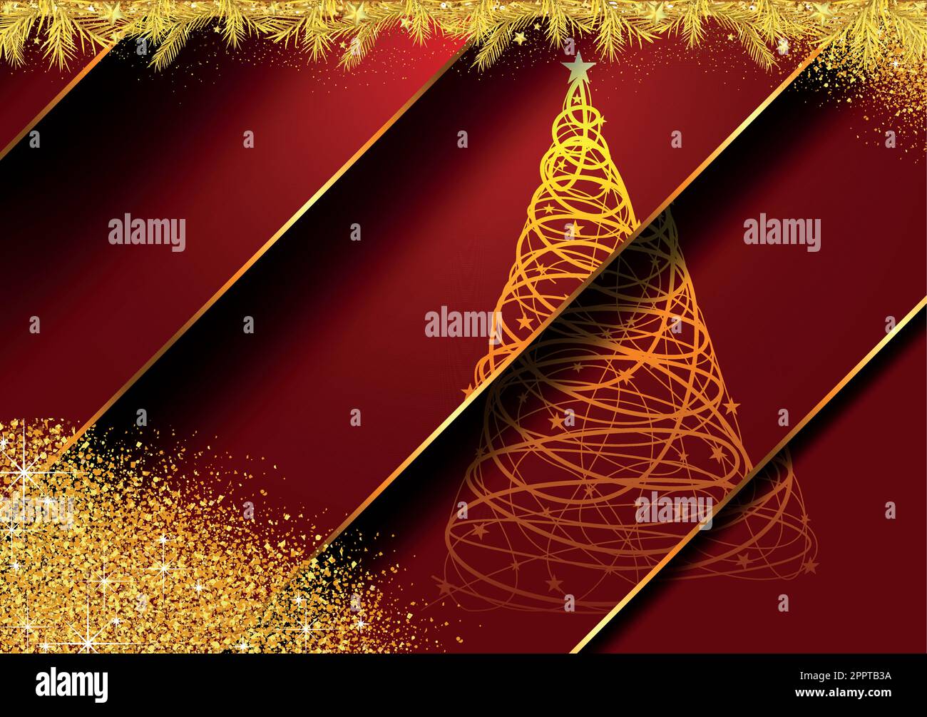 Abstract Christmas Tree with Layered Effect Stock Vector Image & Art ...