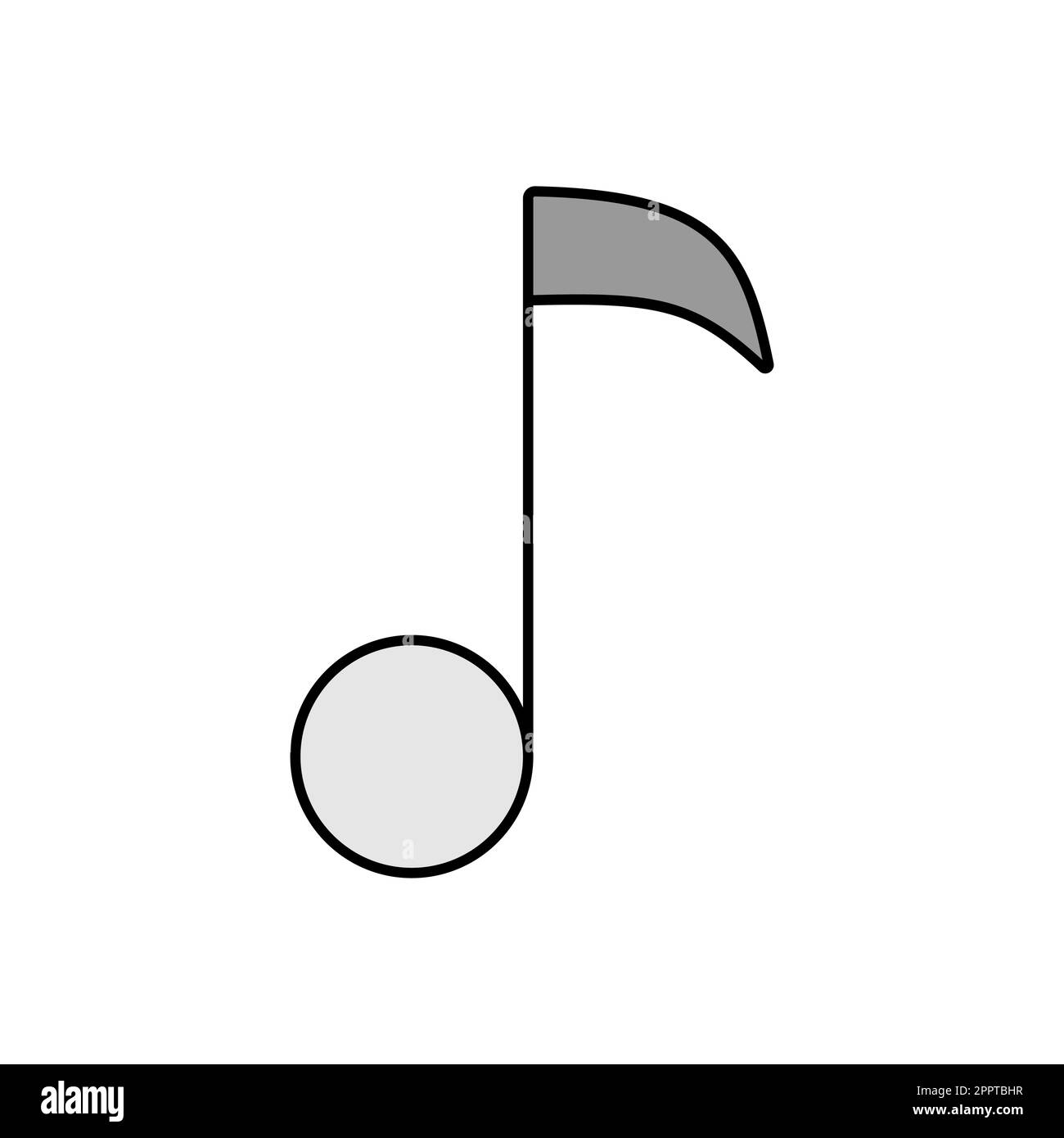 Music note flat vector greyscale icon Stock Vector Image & Art - Alamy