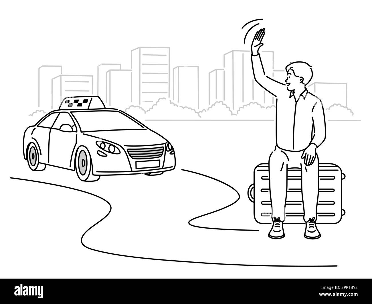Man driver cartoon hi-res stock photography and images - Alamy
