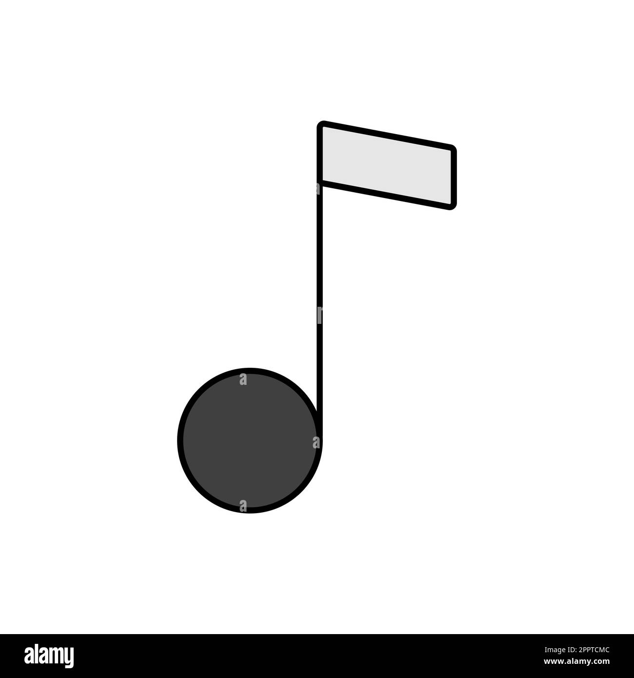 Music note flat vector greyscale icon Stock Vector Image & Art - Alamy