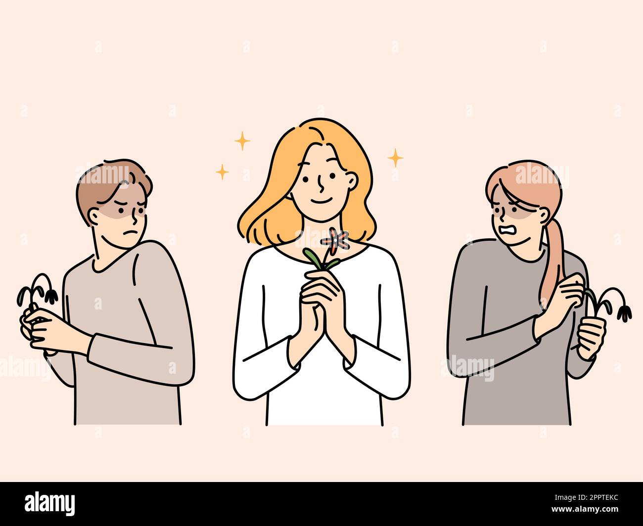 Optimistic girl Stock Vector Images - Alamy