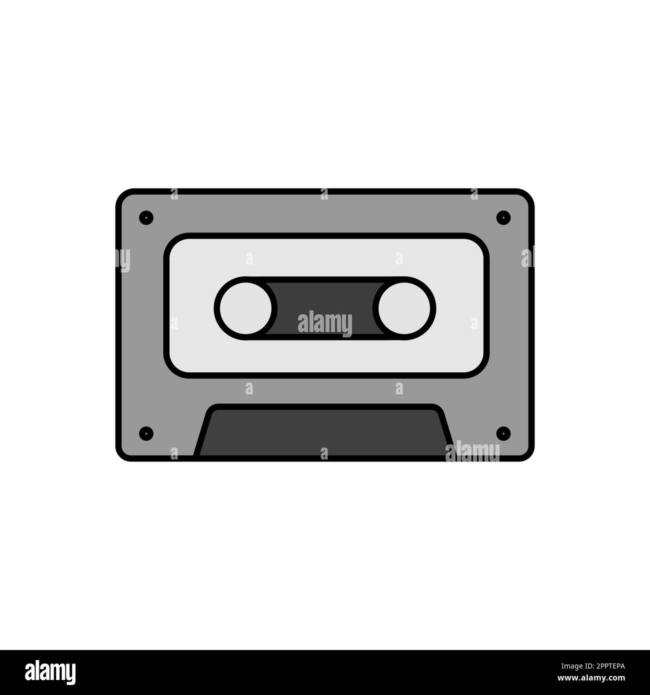 Audio cassette tape vector greyscale icon Stock Vector Image & Art - Alamy
