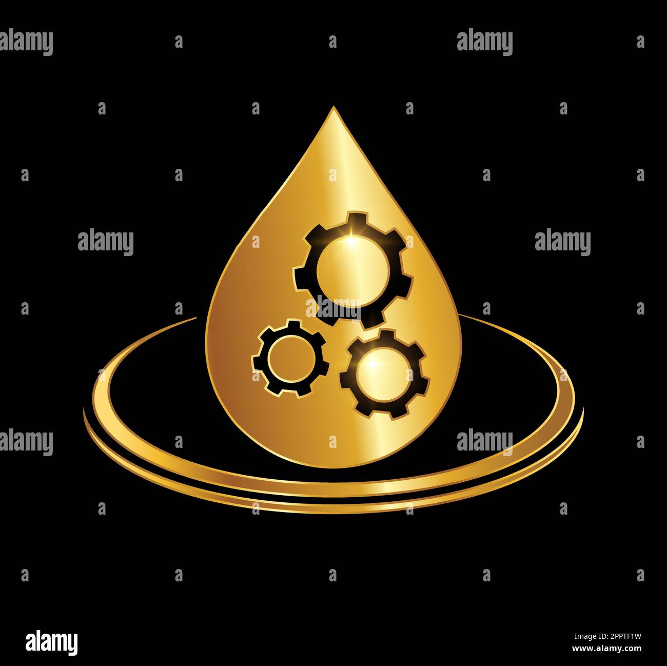 Golden Water Drop Logo Vector Icon Stock Vector Image & Art - Alamy