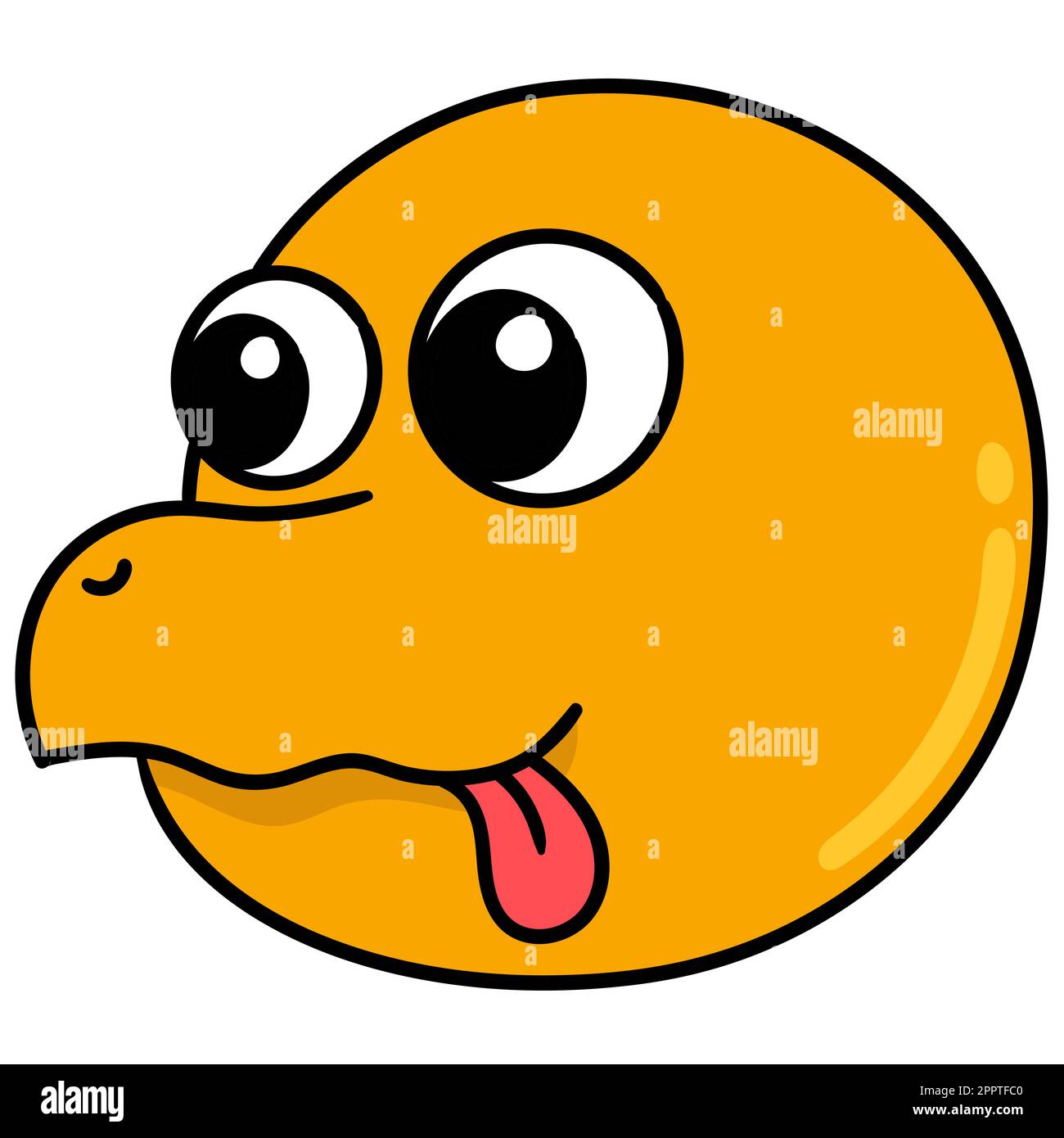 ball of a person's face with a craving expression, doodle kawaii ...